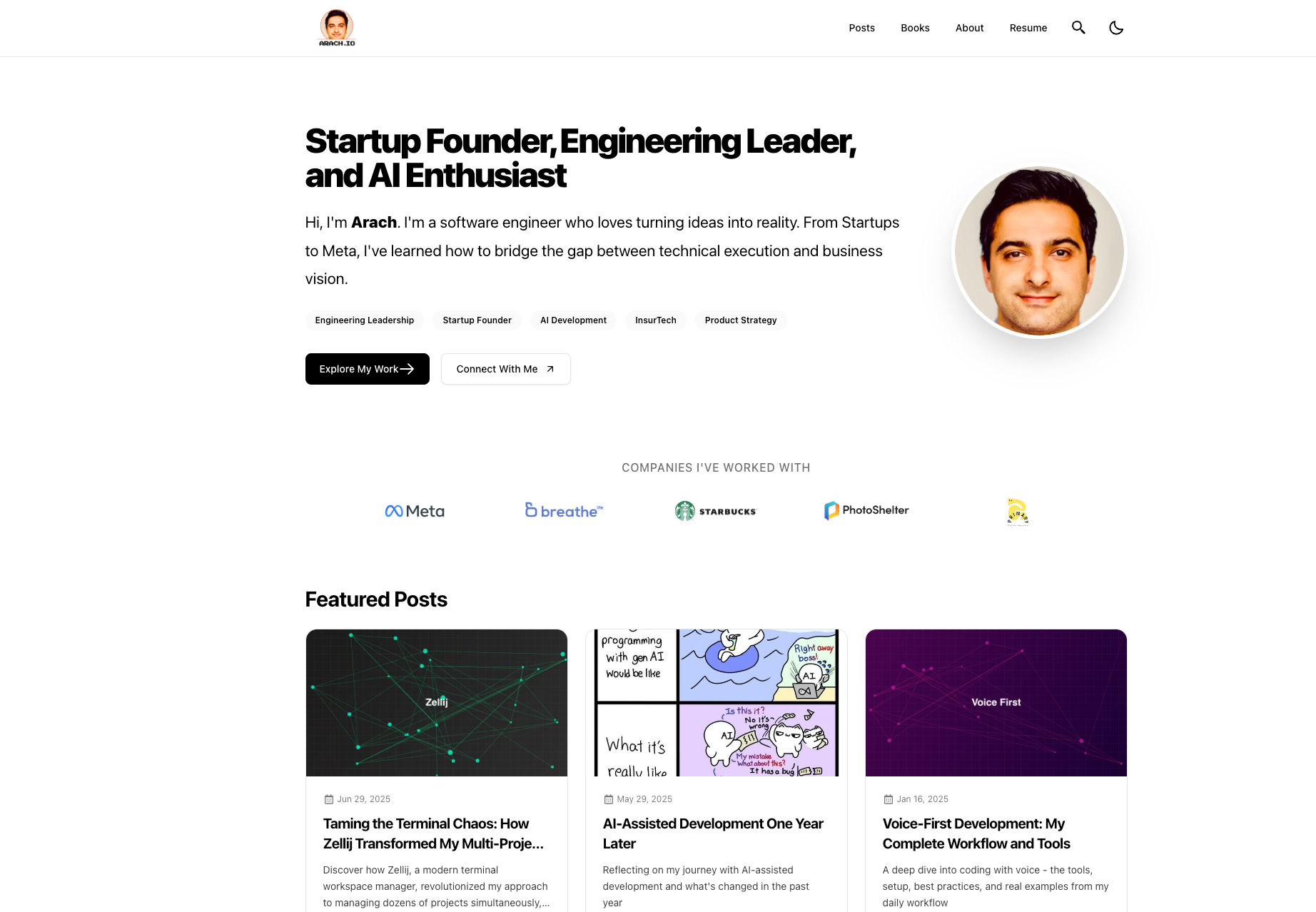 Arach Tchoupani - Resume | Arach.io